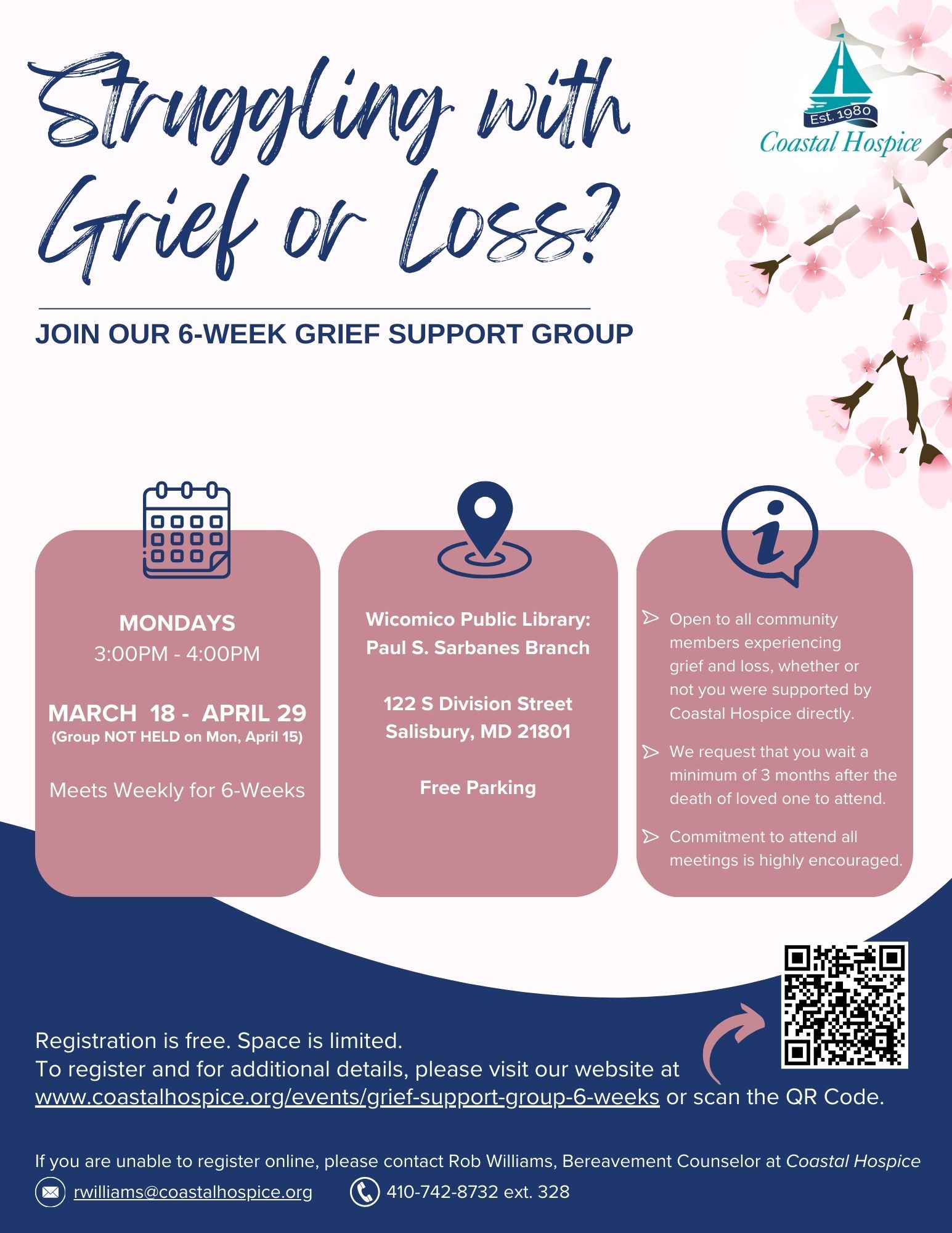 Grief Support Group (6-Weeks) - Coastal Hospice & Palliative Care