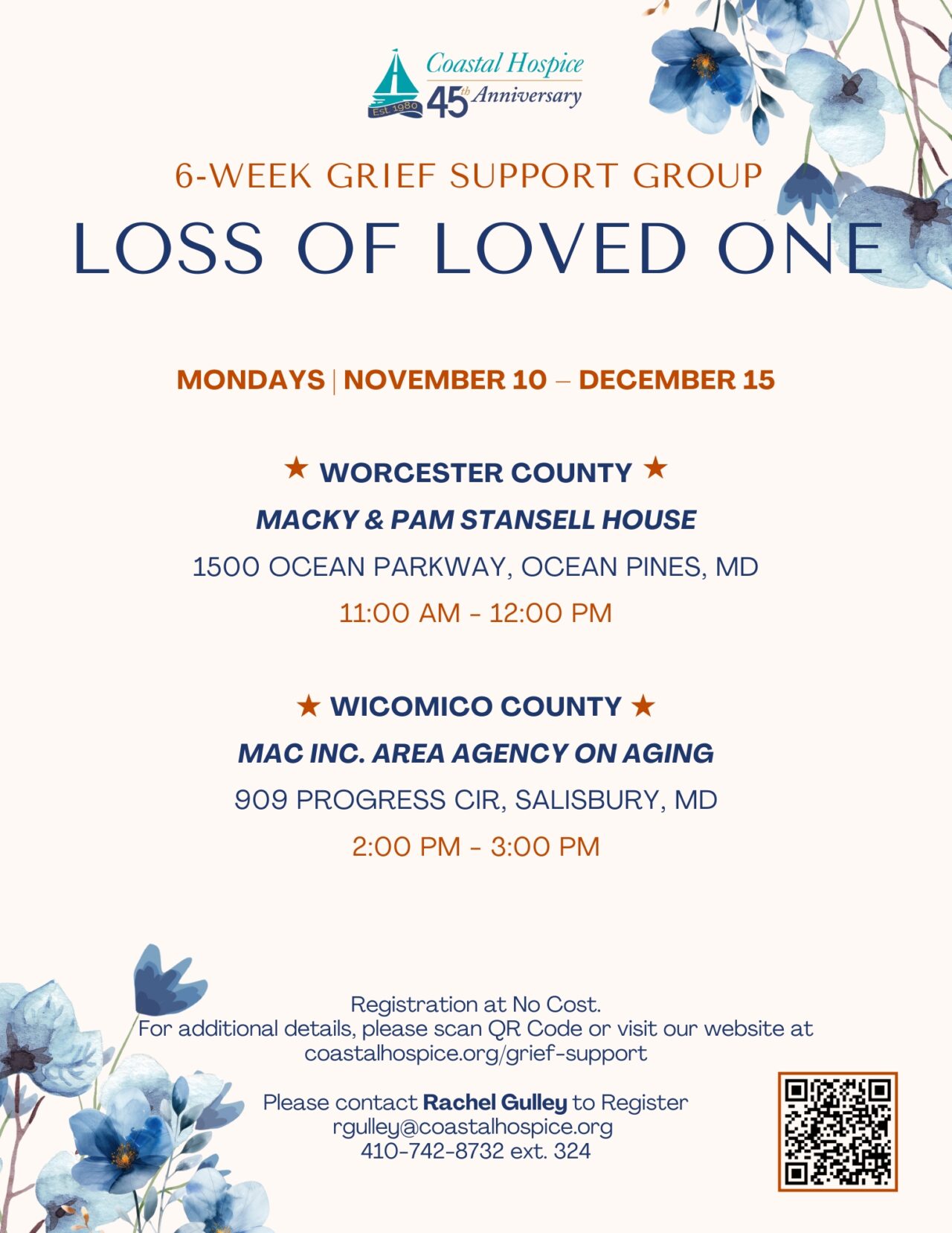 Loss of Loved One: 6-WEEK GRIEF SUPPORT GROUP (Salisbury, MD) - Coastal ...