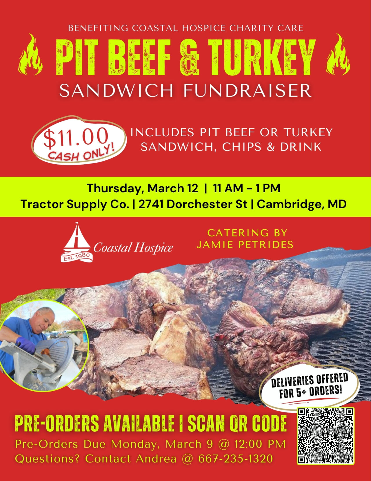 Pit Beef & Turkey Sandwich Fundraiser - Benefiting Coastal Hospice ...