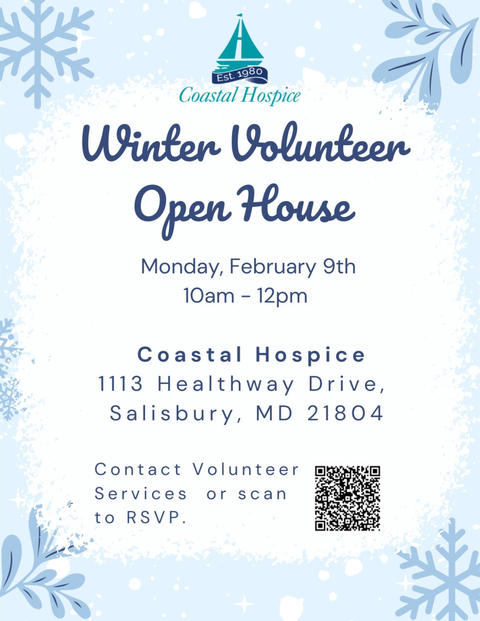 2026 Winter Volunteer Open House - Coastal Hospice